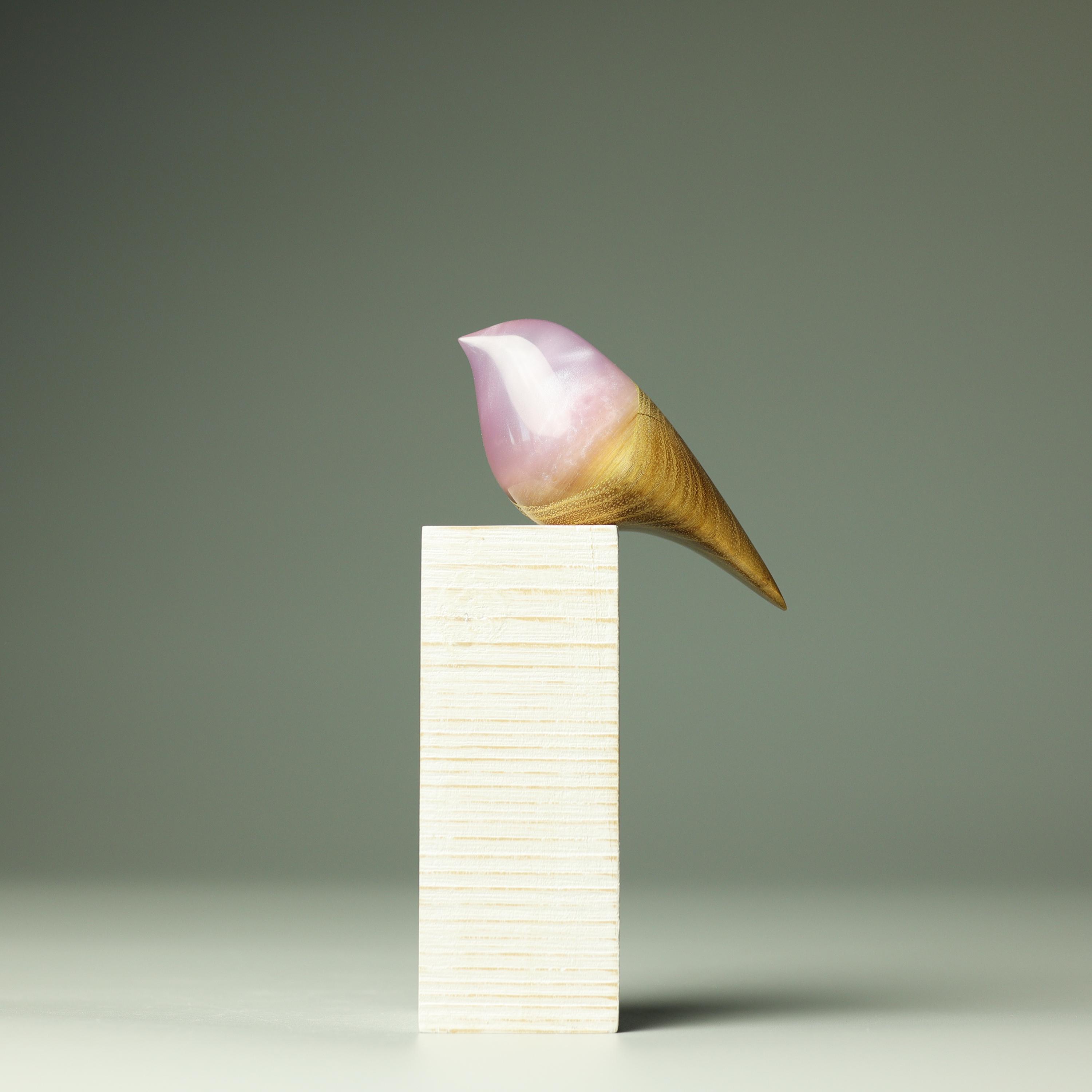 Duo bird (309) made of wood and epoxy - Woodwhalelab